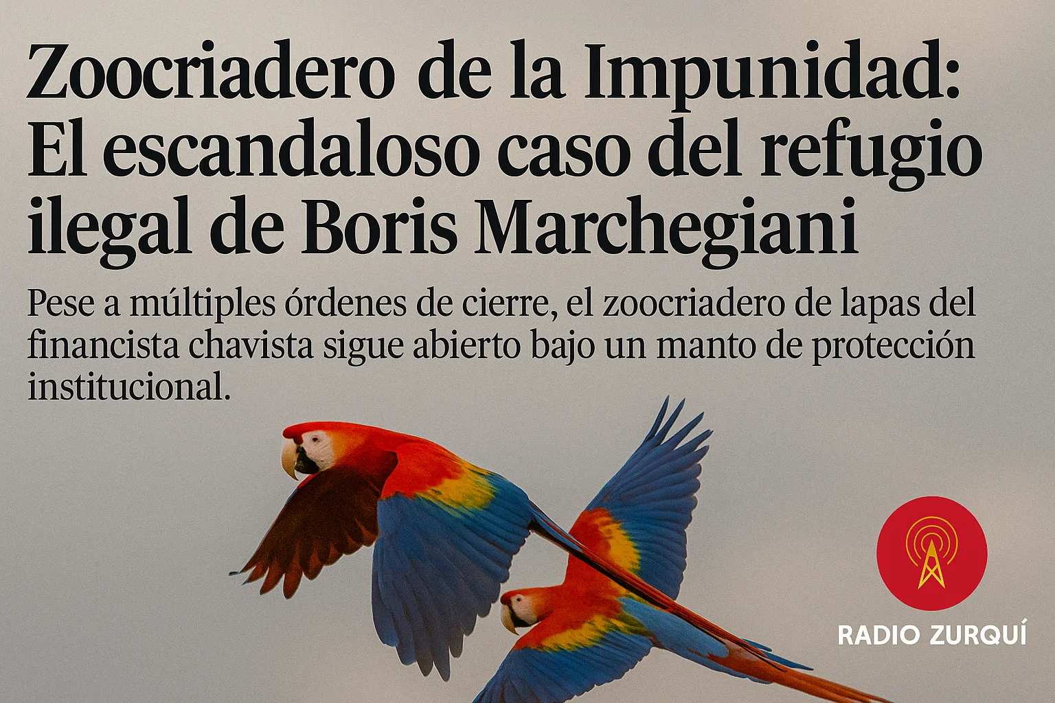 El escandaloso caso del refugio ilegal de Boris Marchegiani — Radio Zurqui
